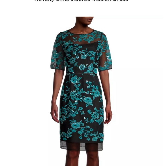 Shani | Dresses | Shani Embroidered Illusion Dress | Poshmark